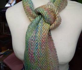 Small Hand Woven Scarf, Hand Dyed, Alpaca And Merino Wool, Children's ...