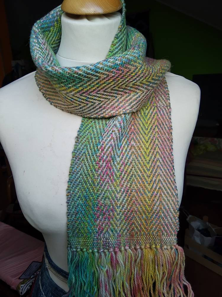 Small Hand Woven Scarf, Hand Dyed, Alpaca And Merino Wool, Children's ...