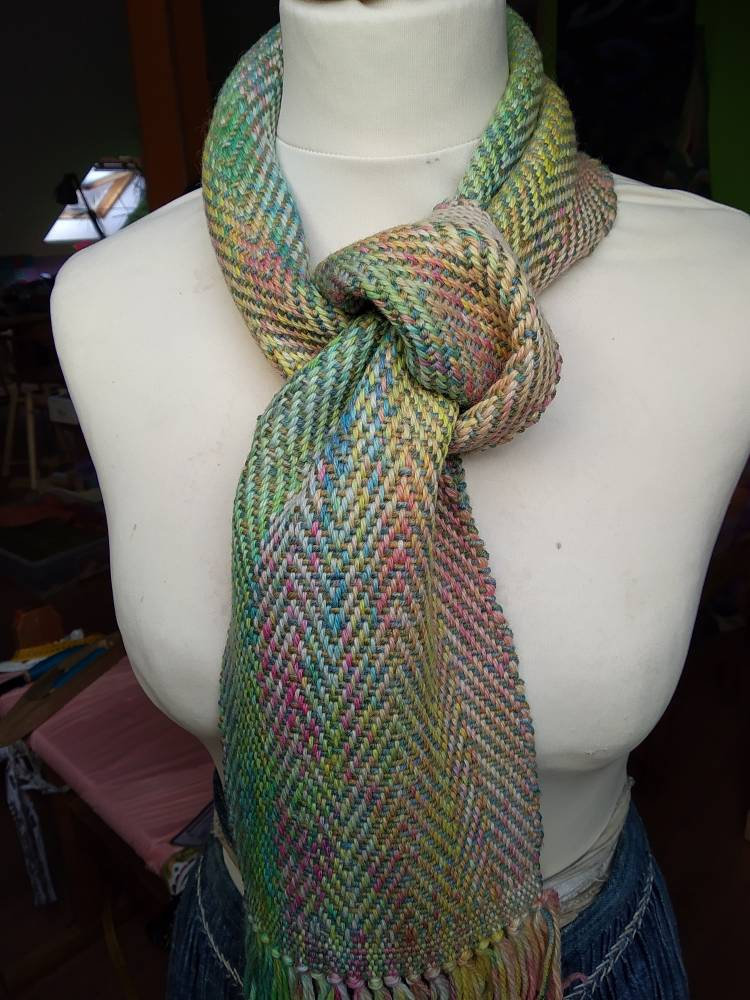 Small Hand Woven Scarf, Hand Dyed, Alpaca And Merino Wool, Children's ...