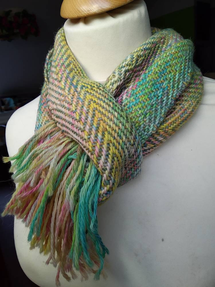 Small Hand Woven Scarf, Hand Dyed, Alpaca And Merino Wool, Children's ...